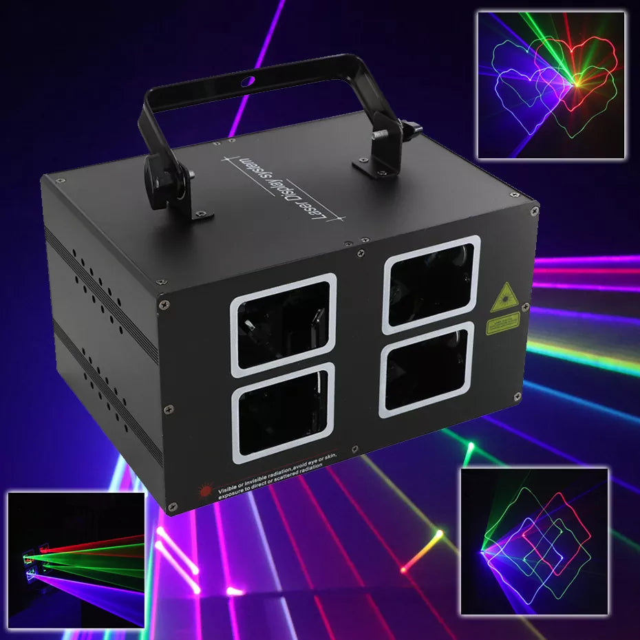 RGB Beam Stage Laser Projector Scanner Lighting Effect DMX Prof