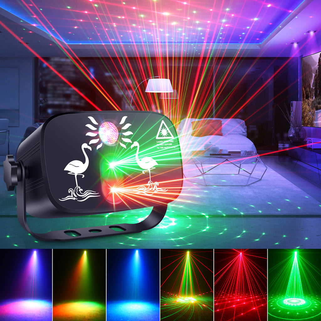 RGB + RG Laser Party Light with Remote Control - C26