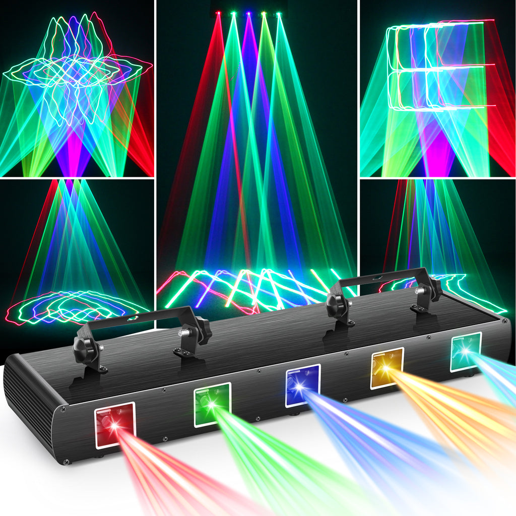 Five-hole RGB pattern scanning laser light B2