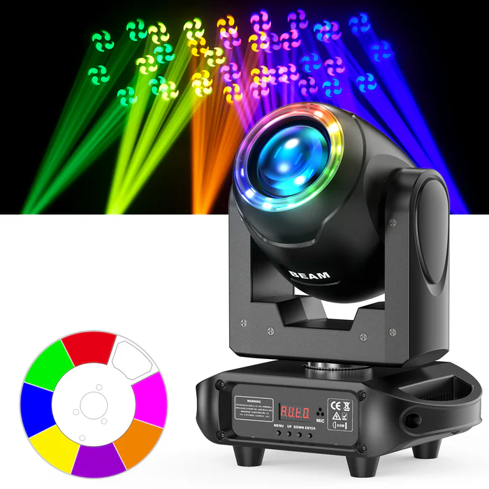 100W LED Rainbow Effect Light 8 GOBOs 8 Colors 6 Prism Moving Head Lig