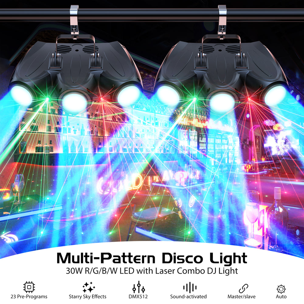 RGBW Three-Headed Airship LED Stage Effect Light - C23