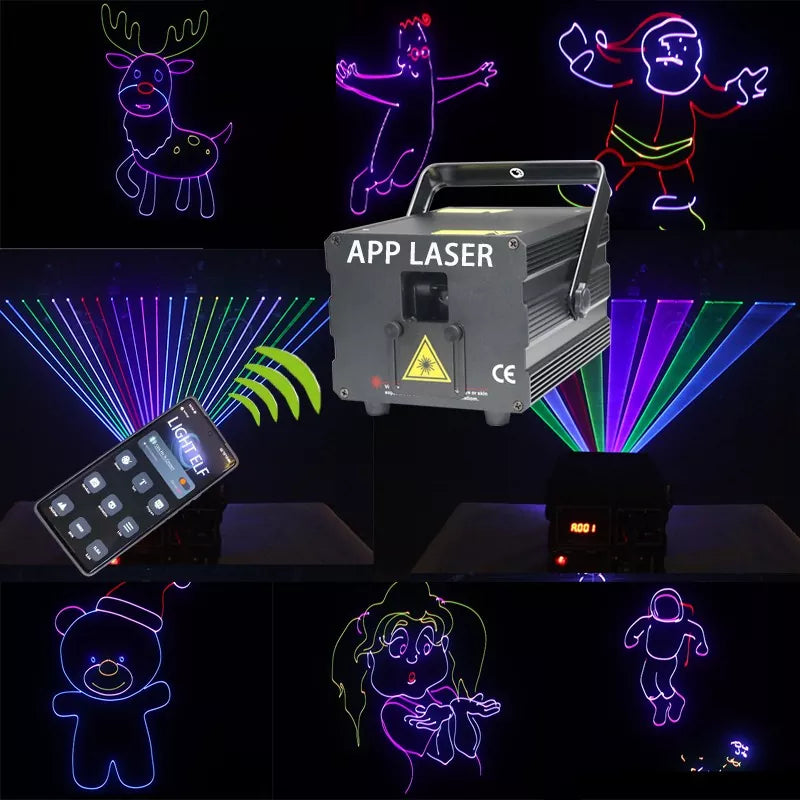 iOS Android APP IP65 Animation Laser Light A3